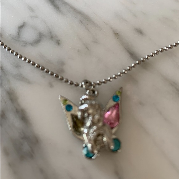 Disney | Accessories | Bought In Tokyo Tinkerbell Silver Necklace ...